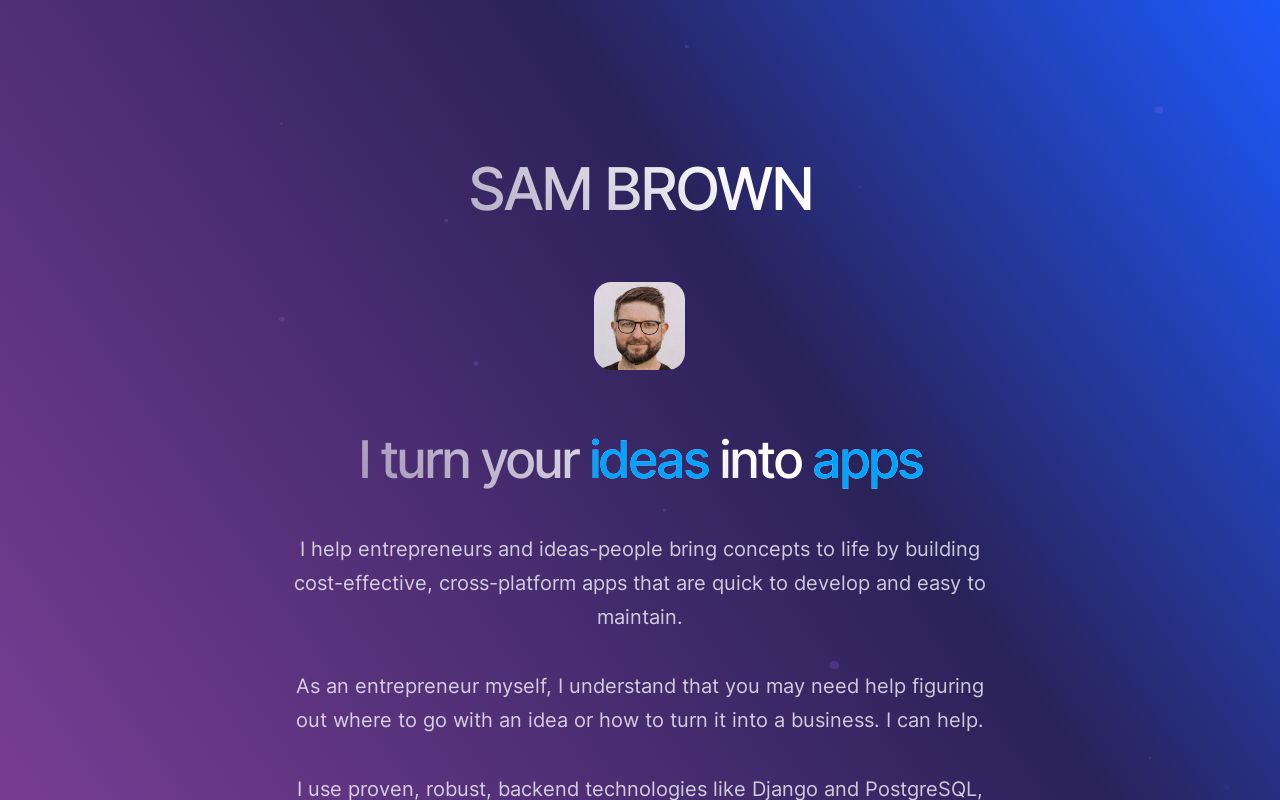 Sam Brown - App Development